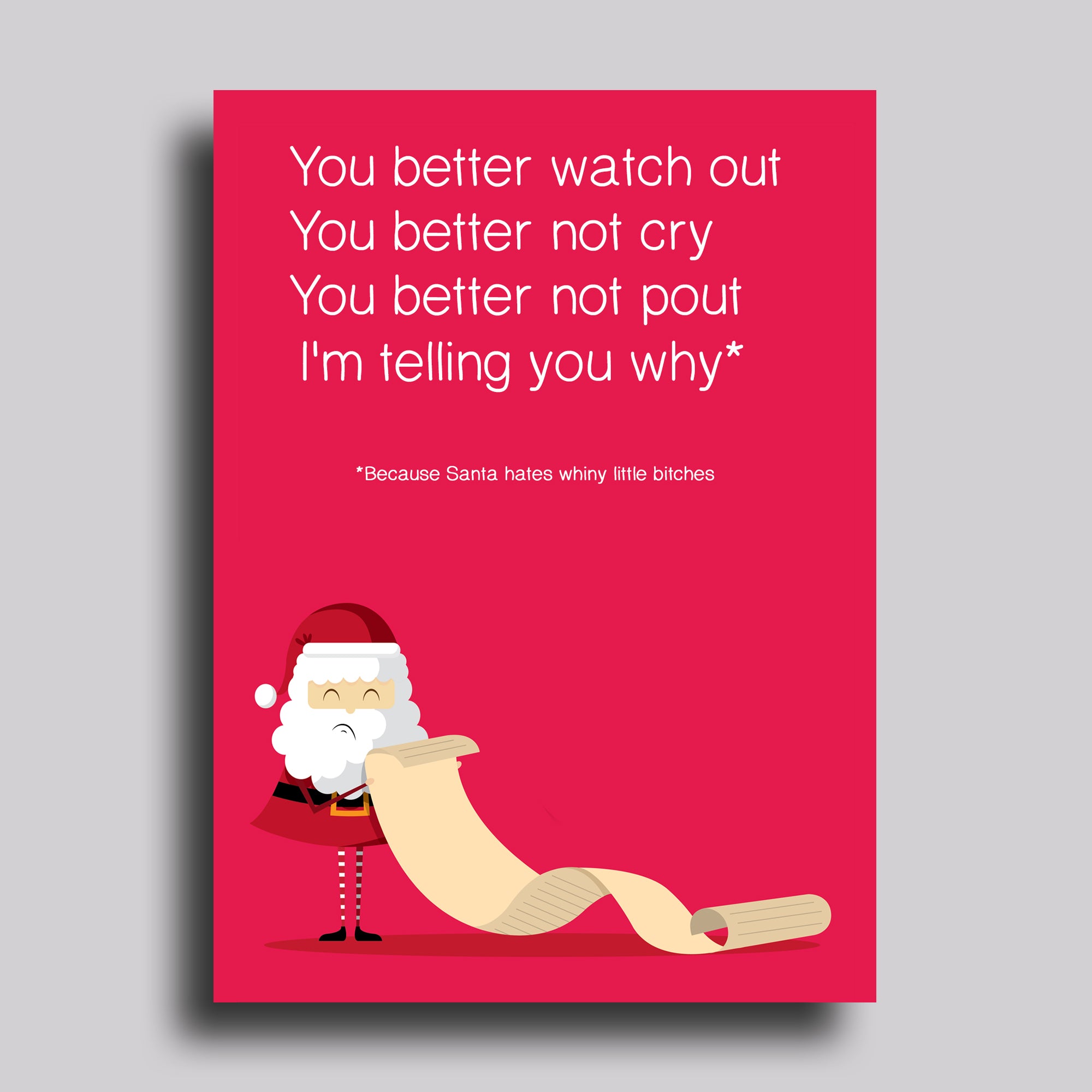 You Better Watch Out Christmas Greeting Card – Biography Apparel
